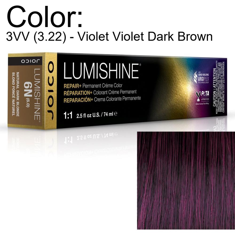 LumiShine Permanent Creme Color - 3VV (3.22) - Violet Violet Dark Brow ...
