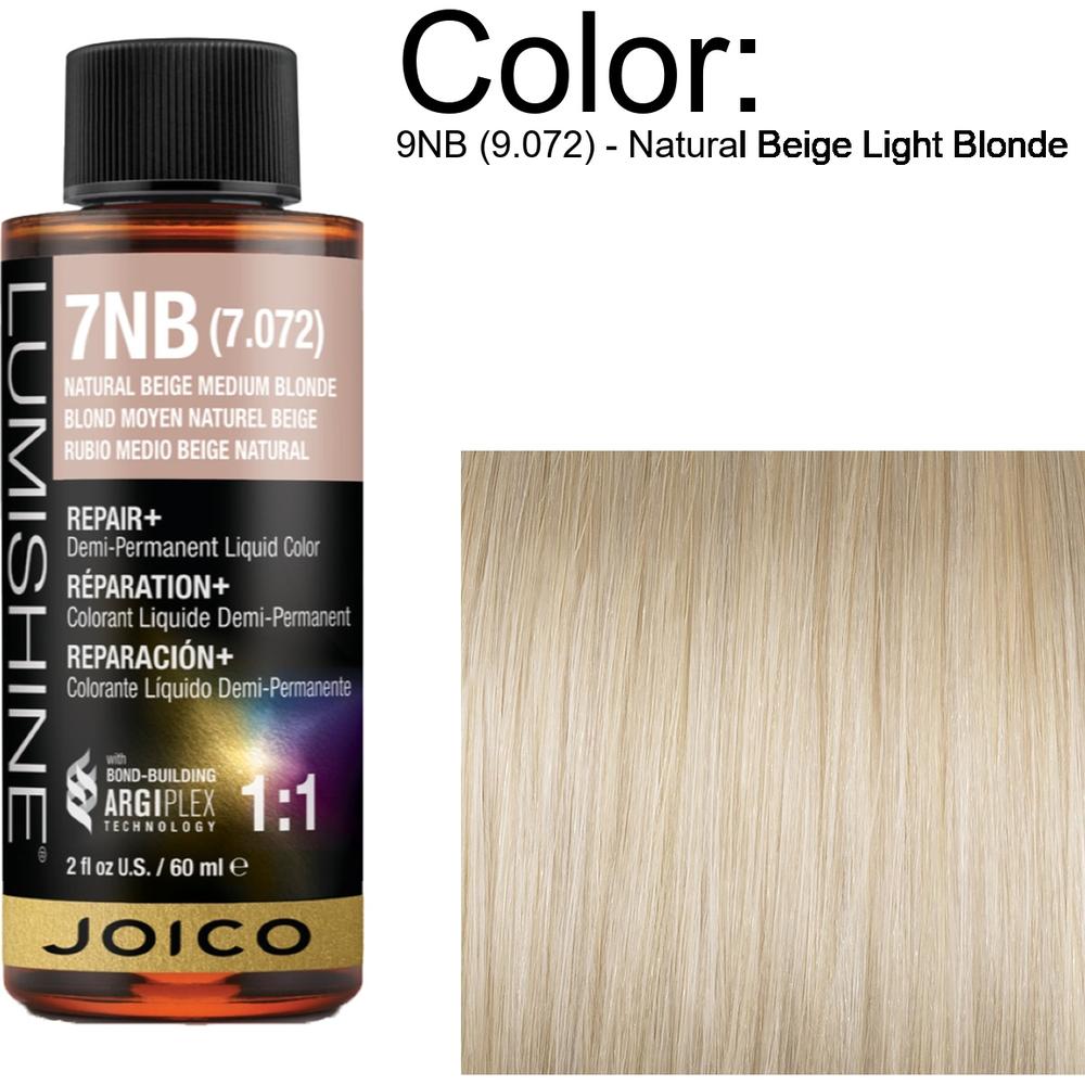LumiShine Demi Permanent Liquid Color - 9NB (9.072) - Natural Beige Li ...