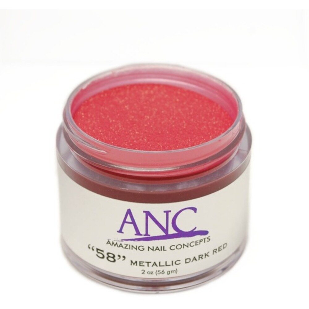 ANC Dip Powder - Metallic Dark Red #058 / 2 oz. - part of the ANC Acry ...