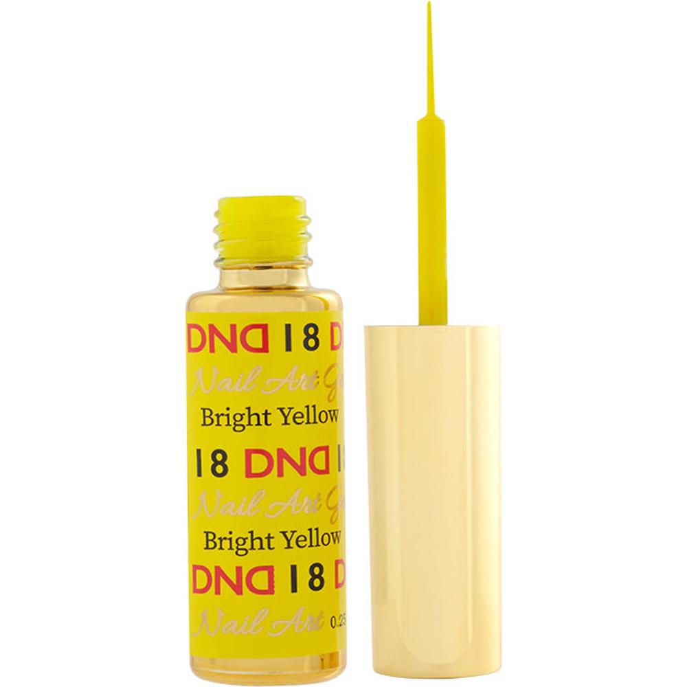 DND Gel Art Liner - DND18 Glassic Bright Yellow – Pure Spa Direct
