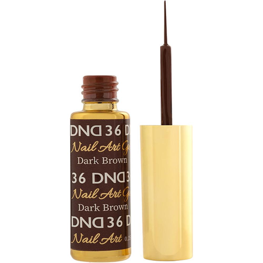 DND Gel Art Liner - DND36 Glassic Drak Brown – Pure Spa Direct