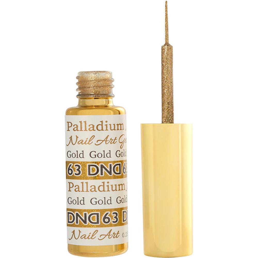 DND Gel Art Liner - DND63 Palladium Gold – Pure Spa Direct