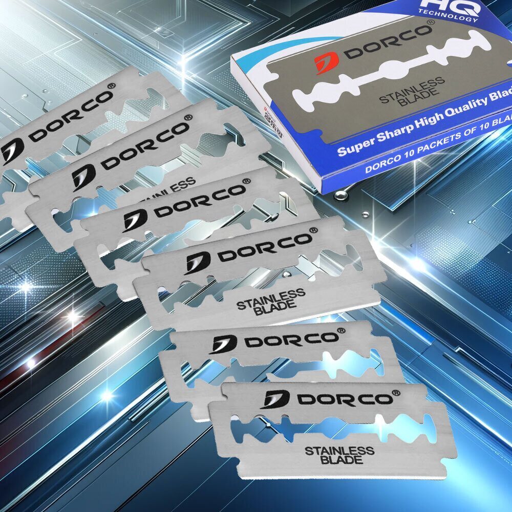 Dorco ST300 Platinum Extra Double Edge Razor Blades / 100 Count = 10 p ...