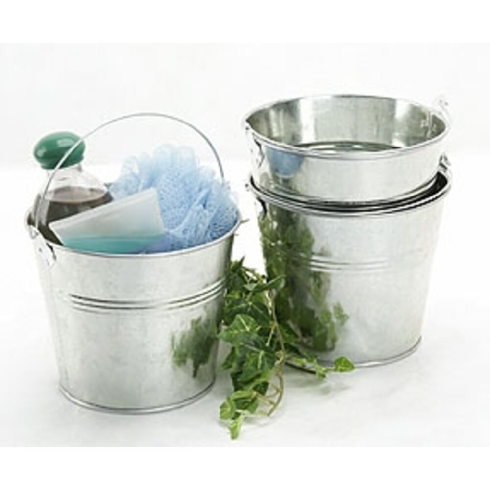Galvanized Pail with Metal Handle / 6" Dia. x 5" High – Pure Spa Direct