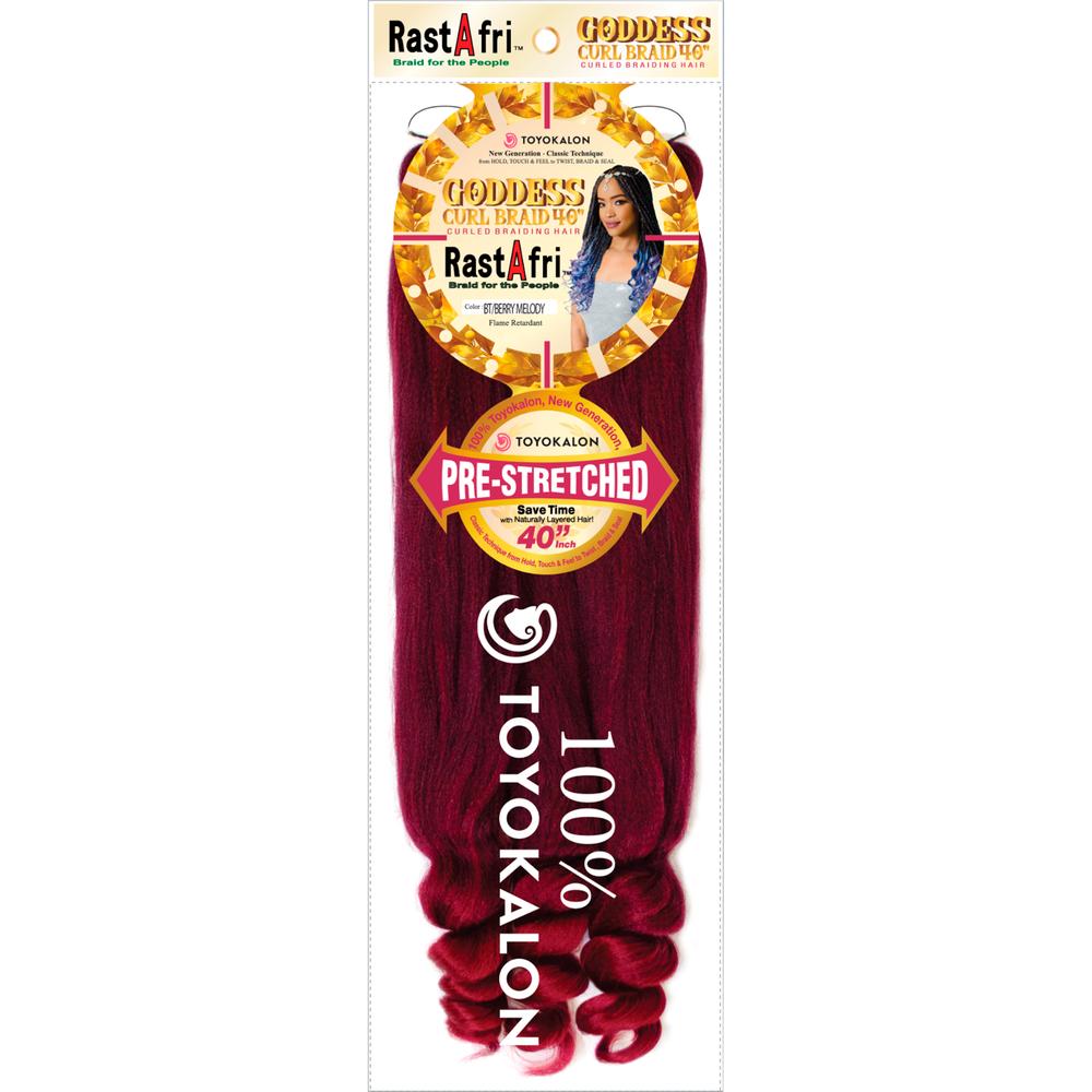 Goddess Curl Braid - Pre-Stretched - Color BT/Berry Melody by Rastafri ...