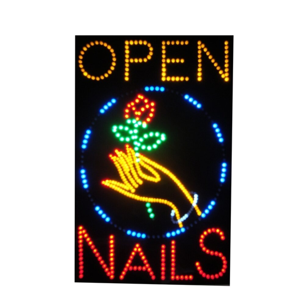 Open & Nails LED Window Sign by PS Beauty – Pure Spa Direct