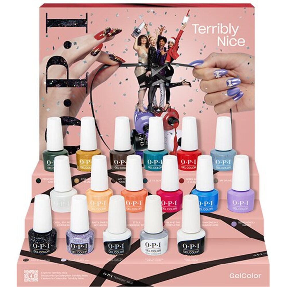 OPI Gelcolor - Terribly Nice Collection / 17 Piece Chipboard Display ...