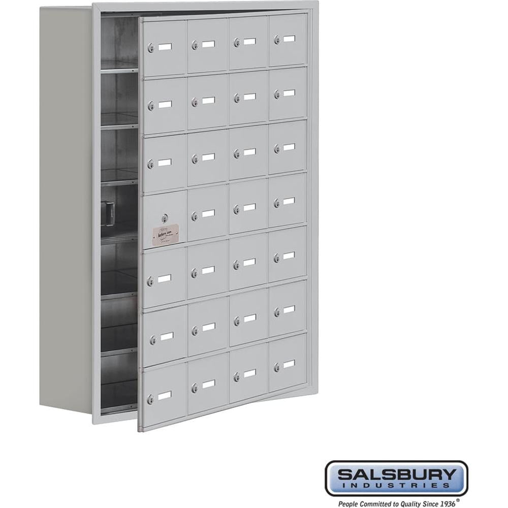Salsbury Recessed Mounted Cell Phone Storage Locker with 28 A Doors (27 ...