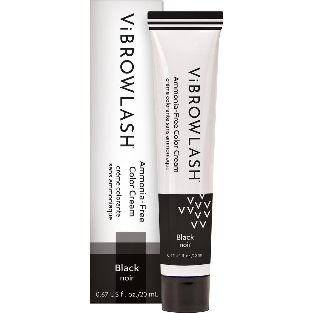 ViBrowLash Ammonia-Free Color Cream - Lash & Brow Tint - Black / 20 mL ...