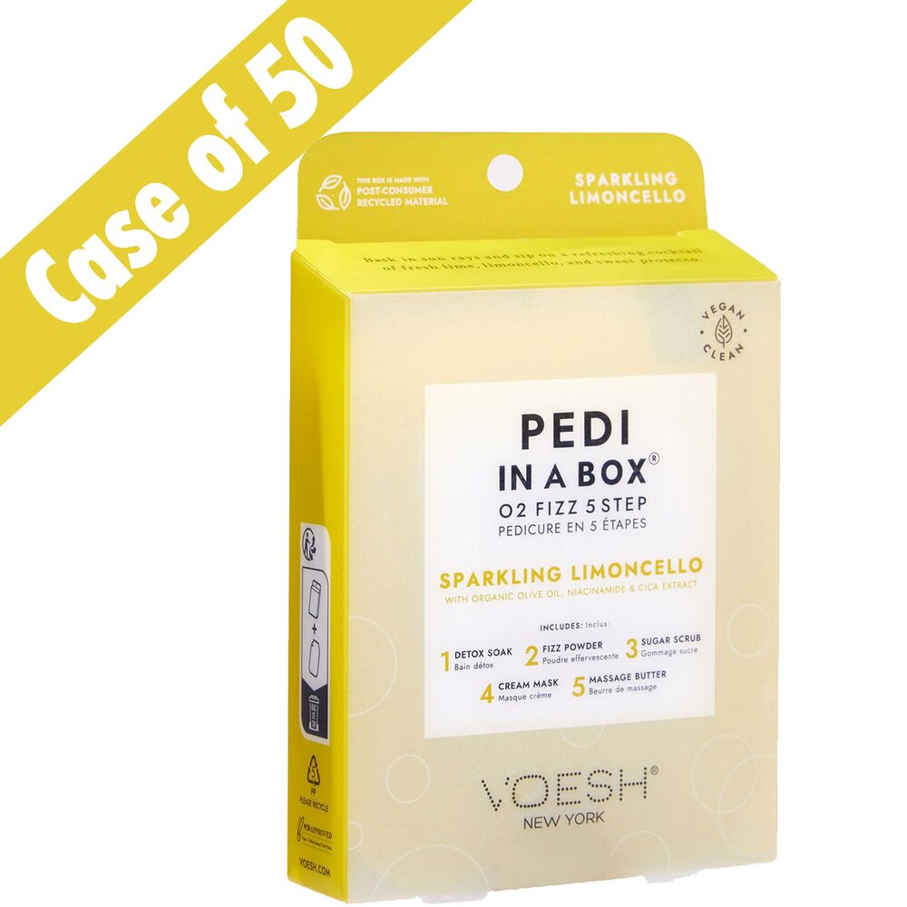 Voesh O2 FIZZ Pedi in a Box - 5-Step - Sparkling Limoncello / Case of ...
