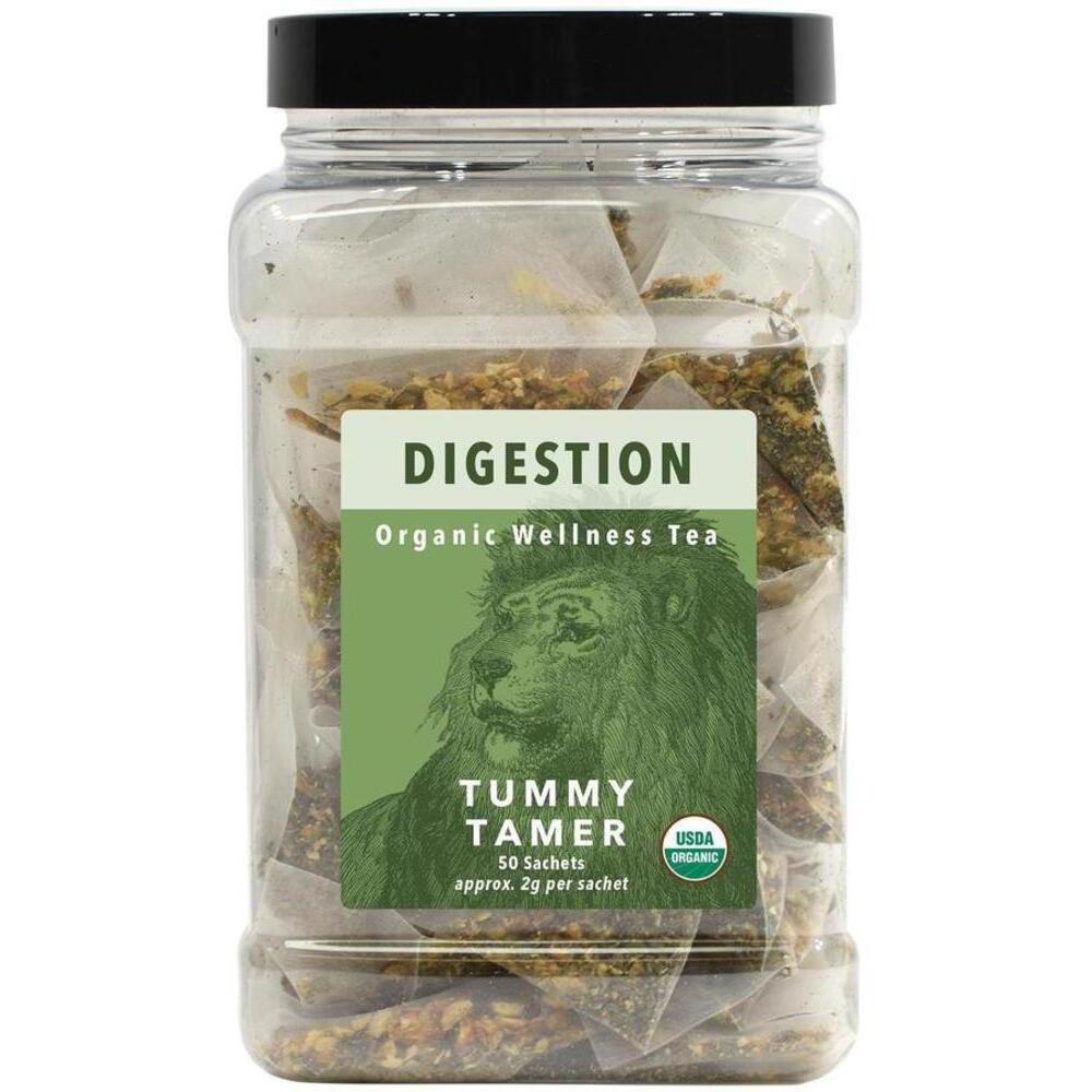 White Lion Tea - Digestion (Tummy Tamer) Tea / 50 Count Canister of Py ...